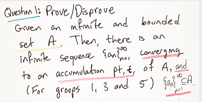 Solved Question to Prove/ Disprove Given an infinite and | Chegg.com