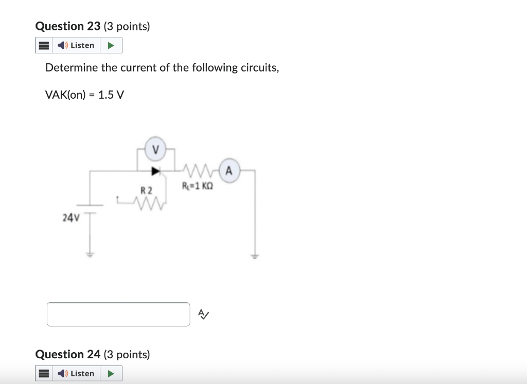 Solved Determine the current of the following circuits, | Chegg.com