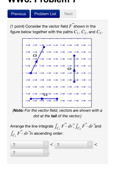 Solved Previous Problem List Next (1 point) Consider the | Chegg.com