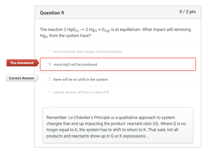 Solved Question 9 The reaction 2 HgO(s) --> 2 Hg(l) + O2(g) | Chegg.com