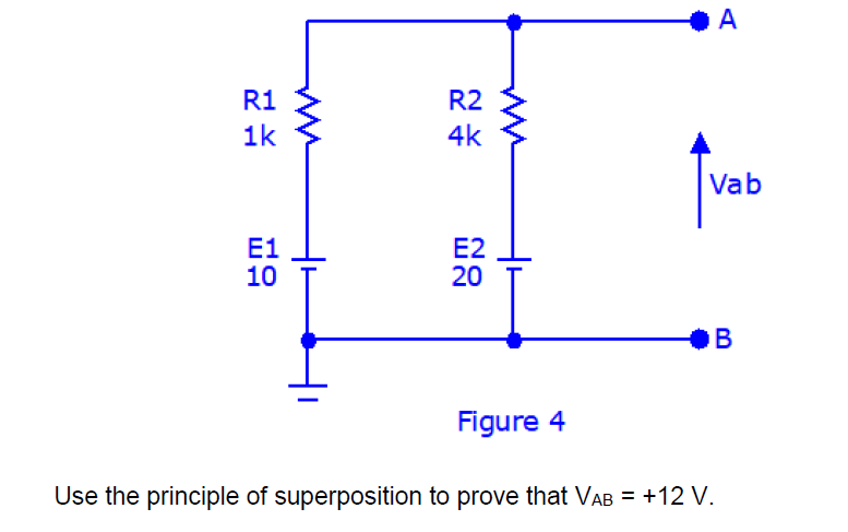 Solved Vab Figure 4 Use the principle of superposition to | Chegg.com