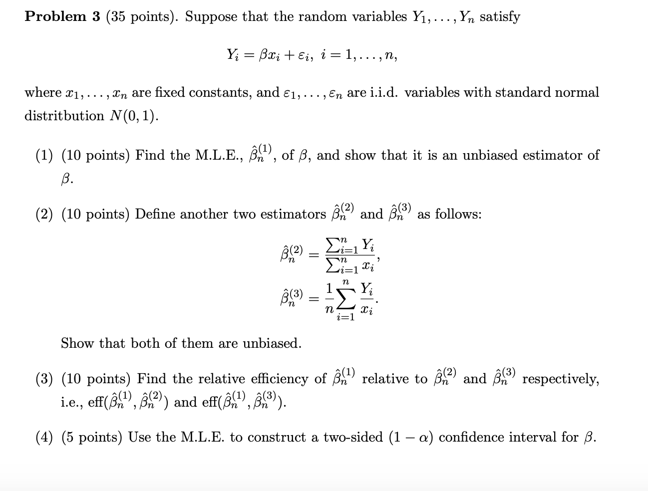 Problem 3 (35 points). Suppose that the random | Chegg.com