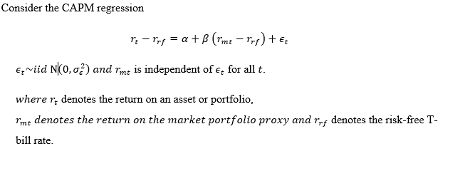 Solved What is the interpretation of α and β in the CAPM | Chegg.com