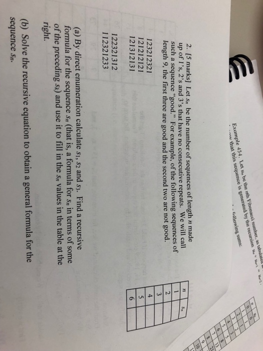 Solved that this sequence is generated by the recursion - | Chegg.com