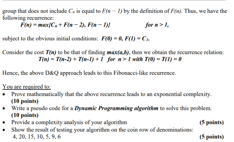 Solved Part B Dynamic Programming Problem B1 30 
