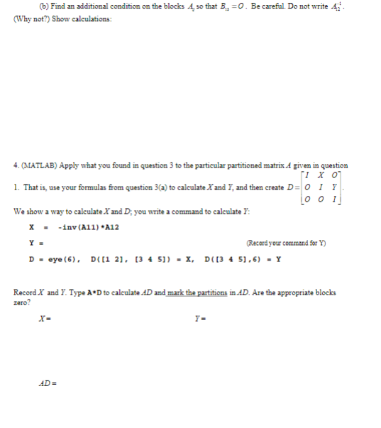 Solved - - 1 31 Partitioned matrices appear in many modern | Chegg.com