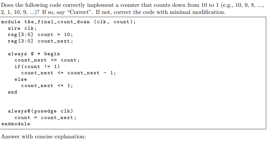 Solved Is the following code syntactically correct? If not, | Chegg.com