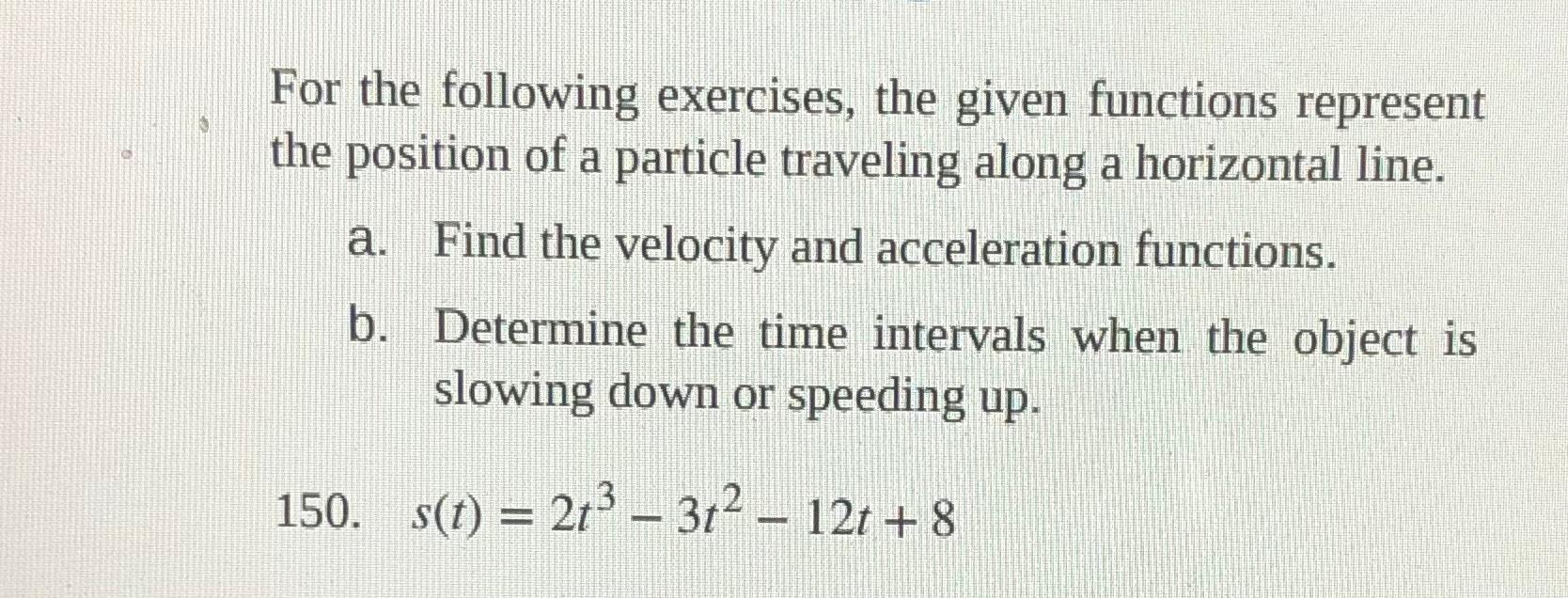 Solved For the following exercises, the given functions | Chegg.com