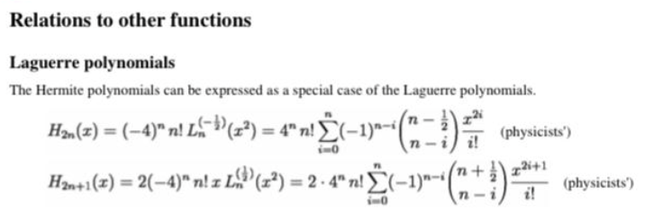 Solved Relations to other functions Laguerre polynomials The | Chegg.com