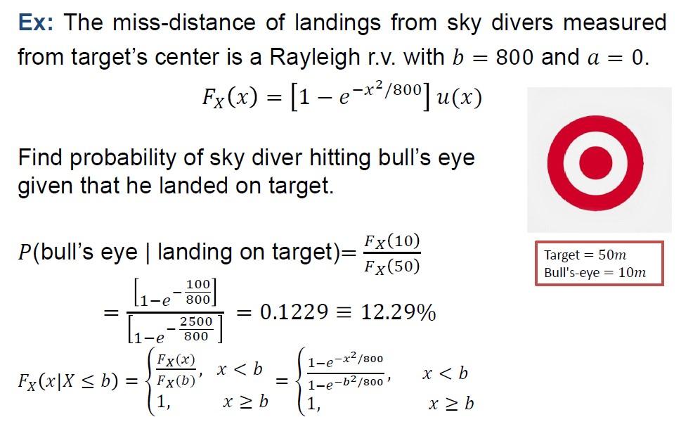 Solved = Ex: The miss-distance of landings from sky divers | Chegg.com