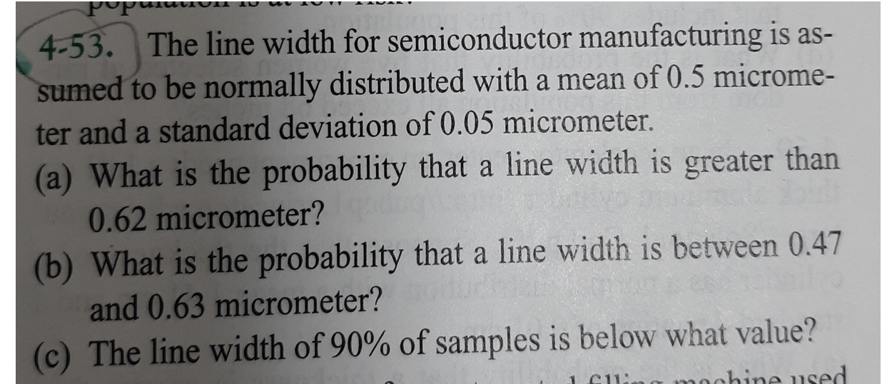 Solved PUP 4-53. The line width for semiconductor | Chegg.com
