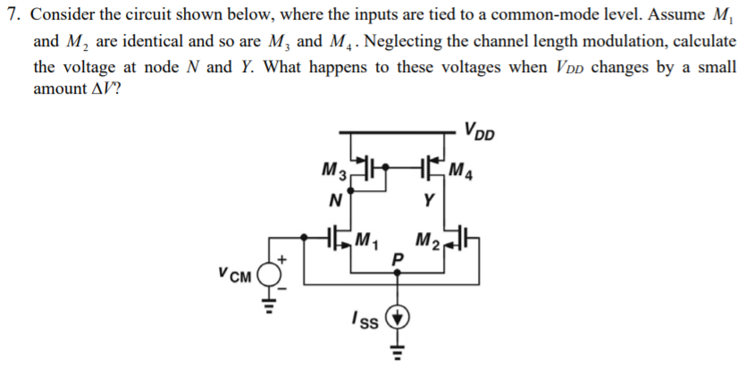 Solved 7. Consider the circuit shown below, where the inputs | Chegg.com
