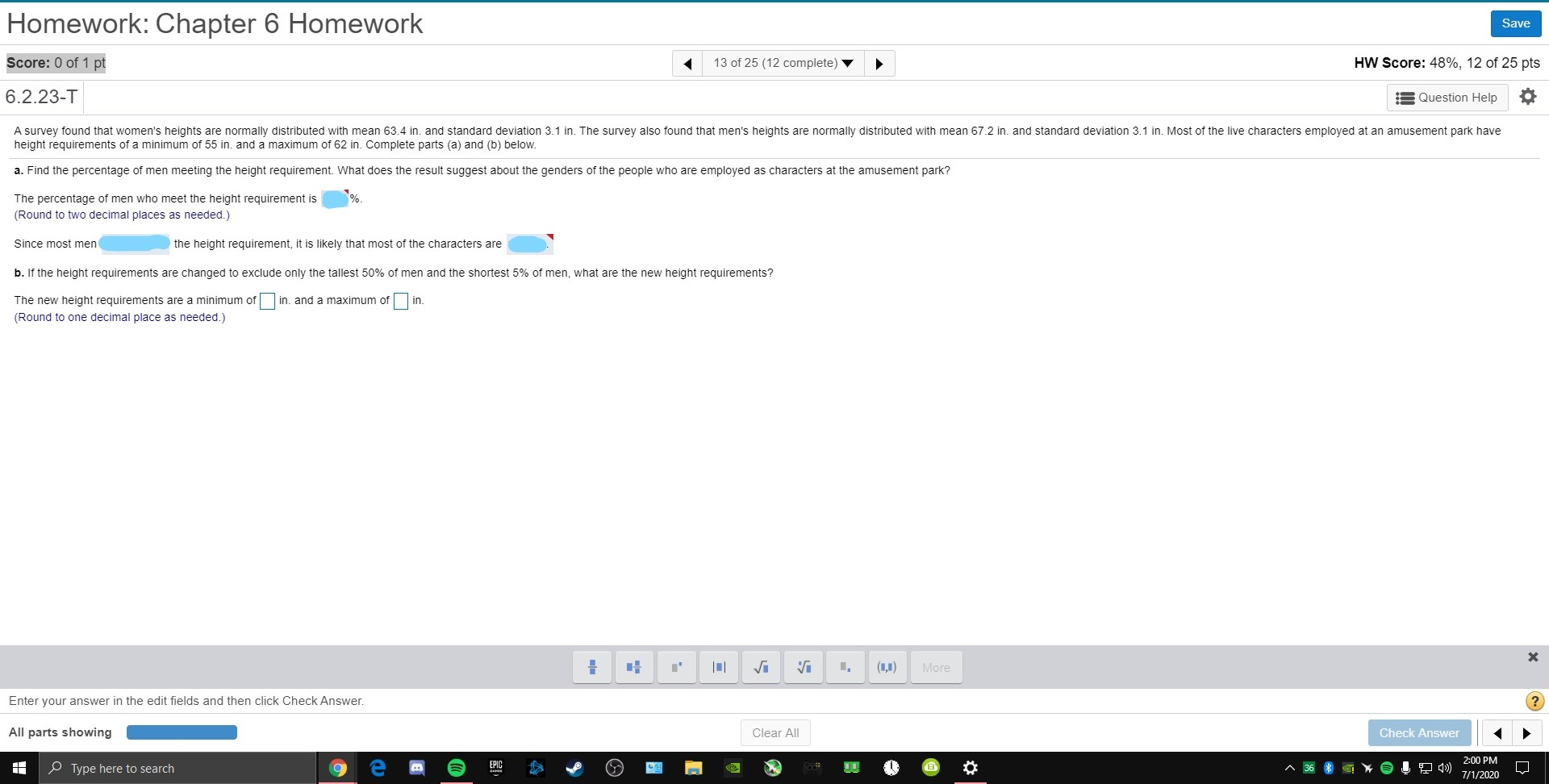Solved Homework Chapter 6 Homework Save Score 0 Of 1 Pt 13