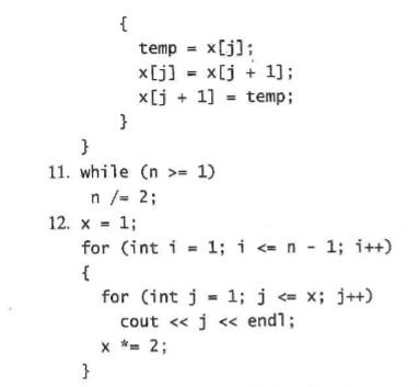Solved For the code segments in Exercises 7-12, determine | Chegg.com