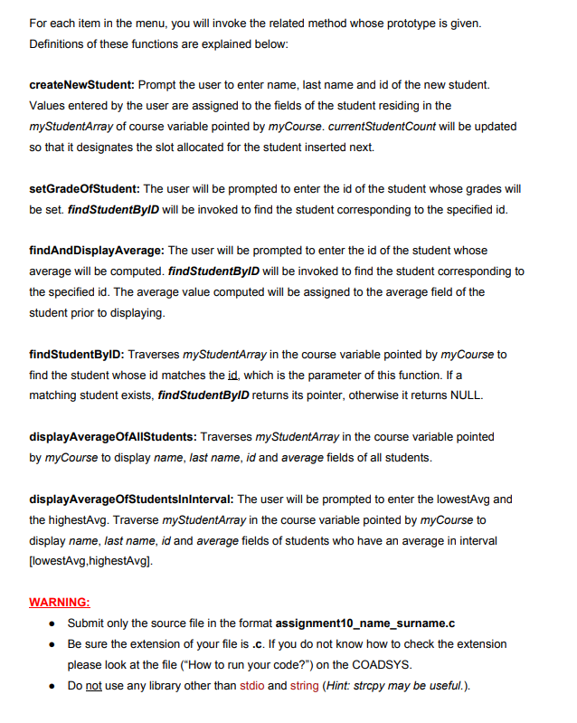 Solved Implement two structures named Student and Course as | Chegg.com