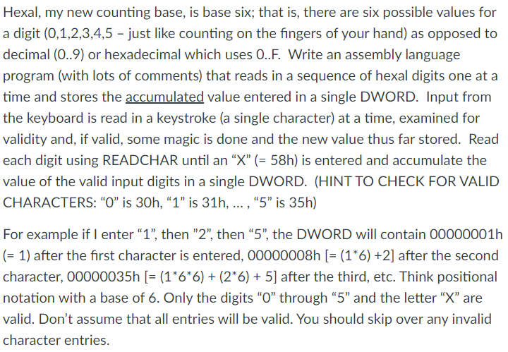 Solved Hexal, my new counting base, is base six; that is, | Chegg.com