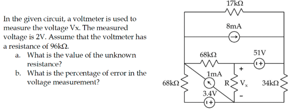 Solved In the given circuit, a voltmeter is used to measure | Chegg.com