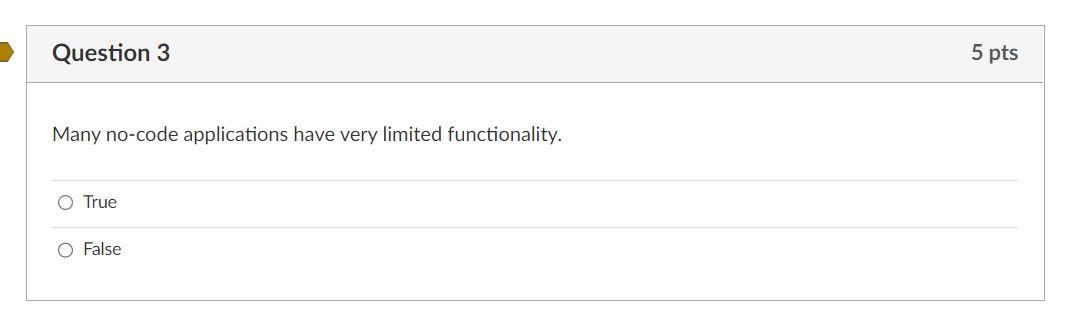 Solved Many no-code applications have very limited | Chegg.com