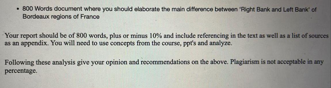 - 800 Words document where you should elaborate the | Chegg.com