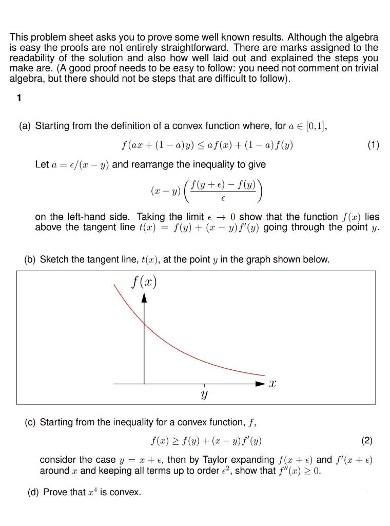 Solved This problem sheet asks you to prove some well known | Chegg.com