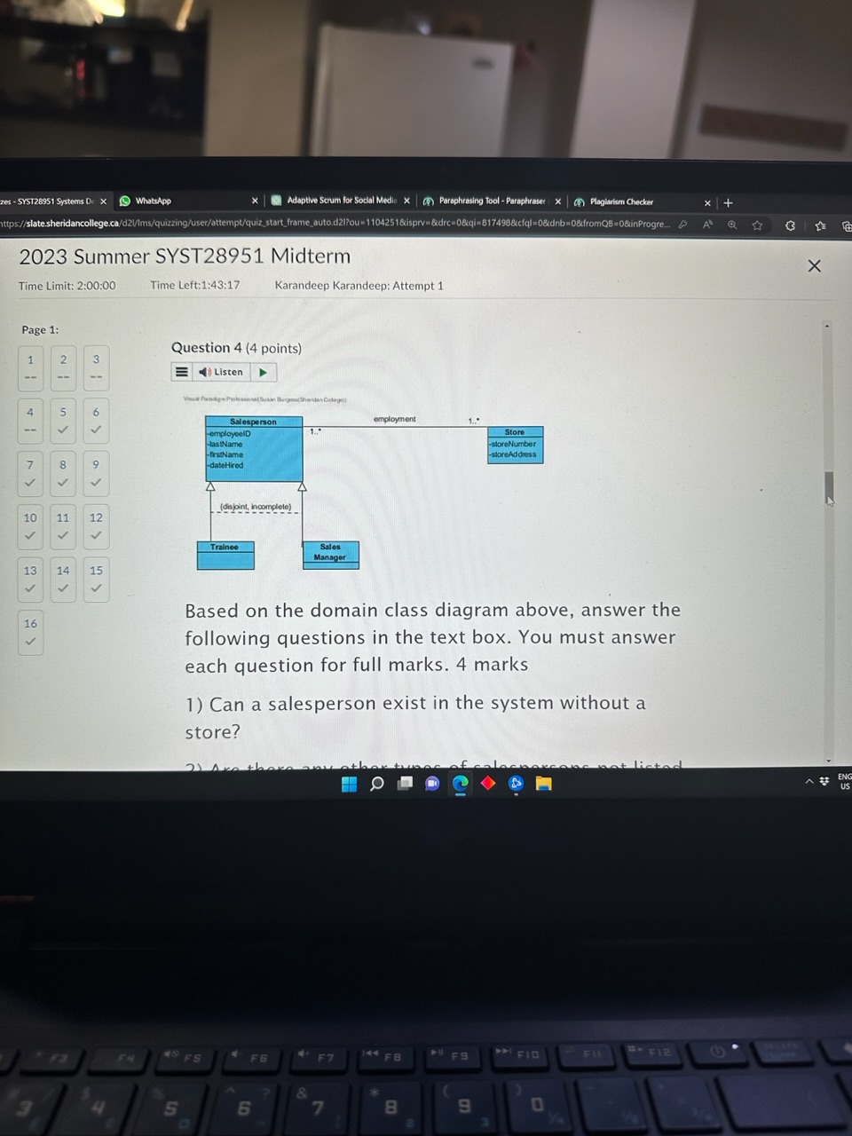 Solved following questions in the text box. You must answer | Chegg.com