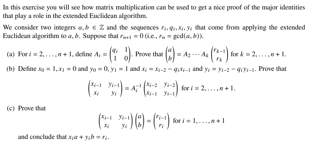 In this exercise you will see how matrix | Chegg.com