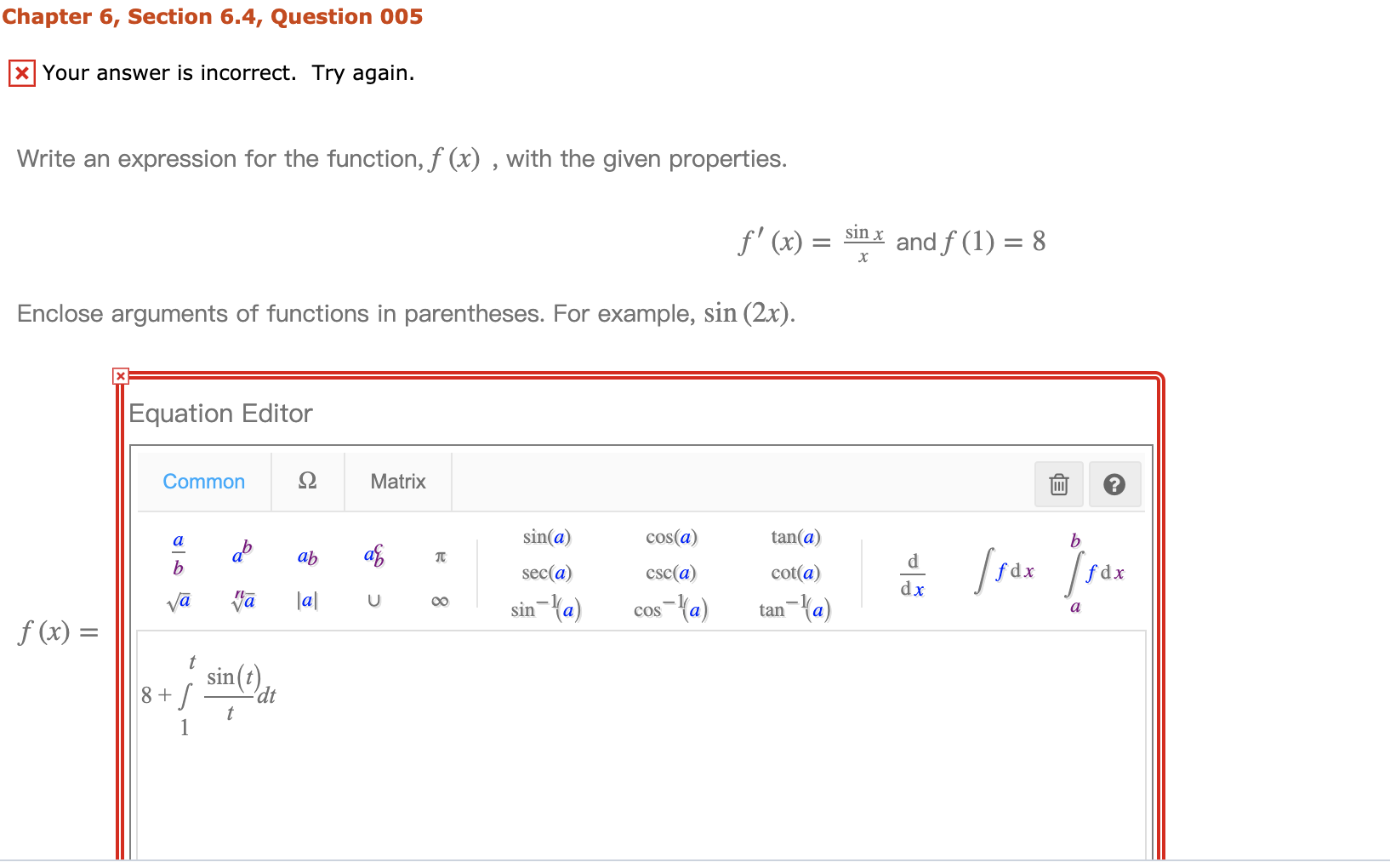 Solved Write an expression for the function, f(x), with the | Chegg.com
