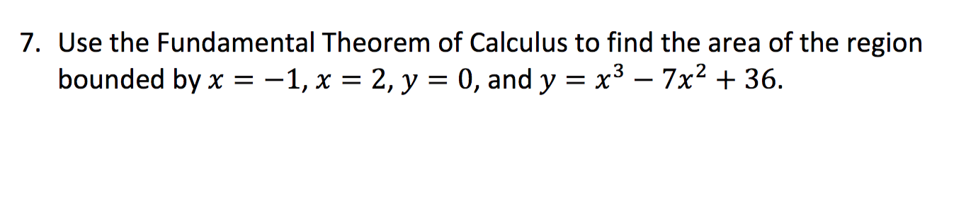 Solved In #7, what is the area of the region bound by the | Chegg.com