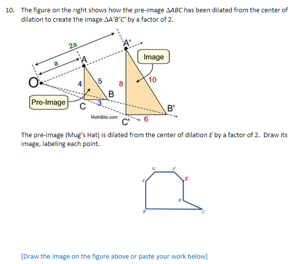 0. The figure on the right shows how the pre-image | Chegg.com