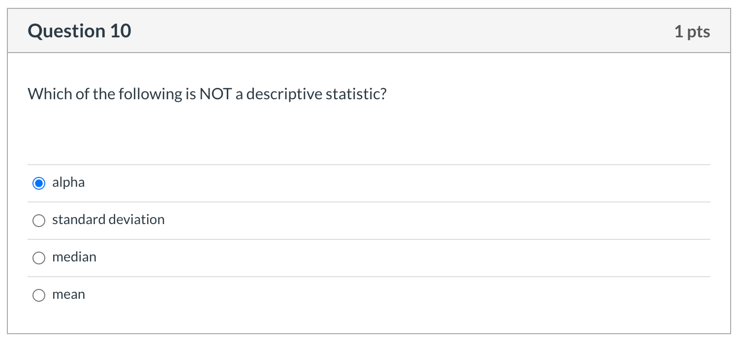 Solved Question 10 1 pts Which of the following is NOT a | Chegg.com