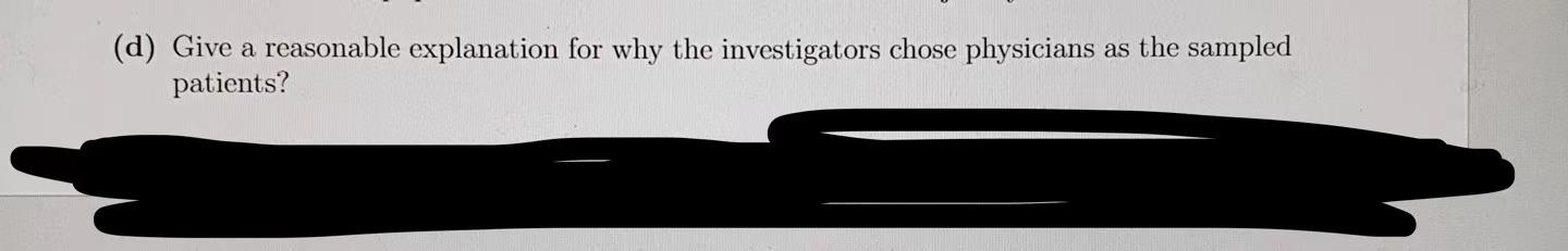 Solved I. The Physician's Health Study: Lawrence Craven, a | Chegg.com