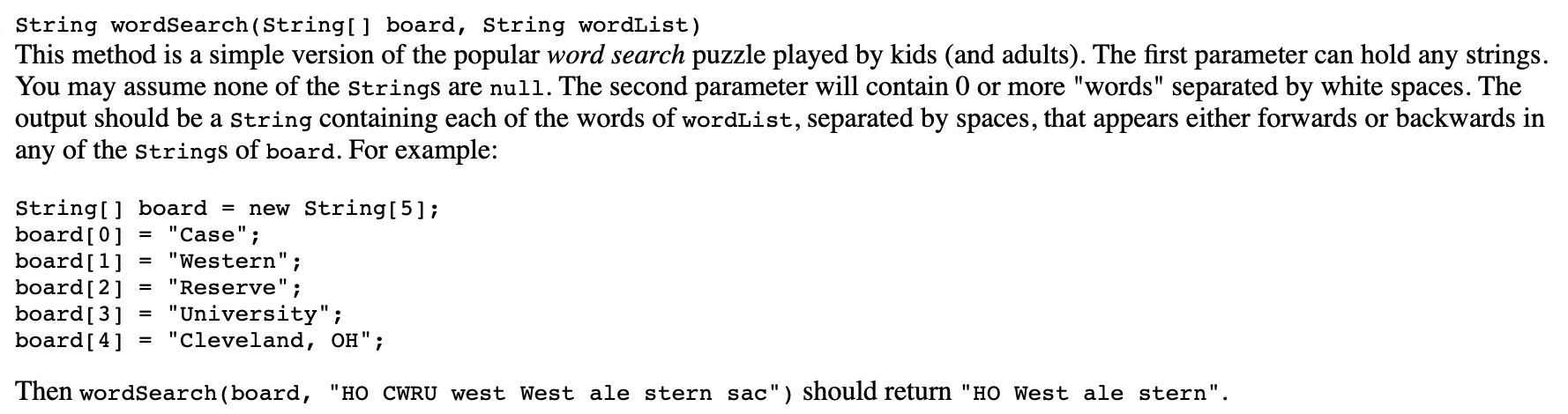 Solved String Wordsearchstring Board String Wordlist 