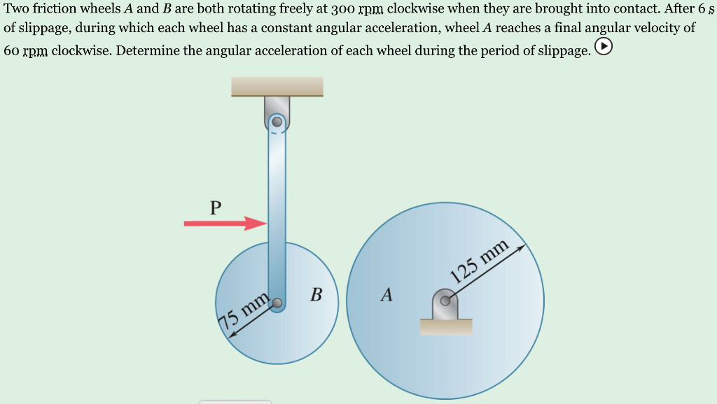 Solved Two friction wheels A and B are both rotating freely | Chegg.com