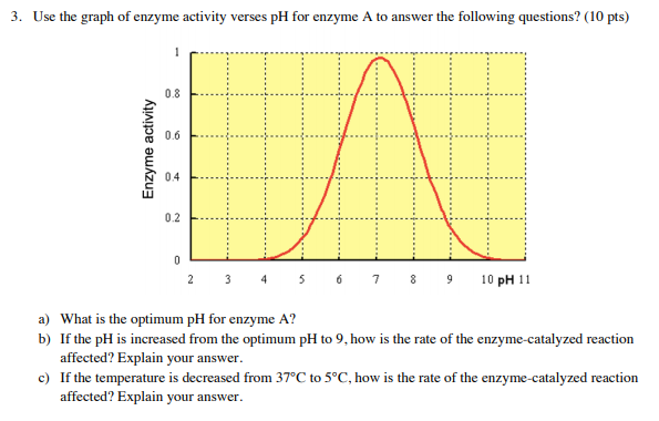 Solved 3. Use the graph of enzyme activity verses pH for | Chegg.com