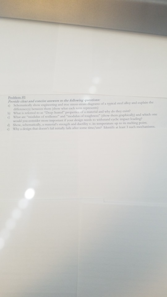 Solved Problem #1 Provide clear and concise answers to the | Chegg.com