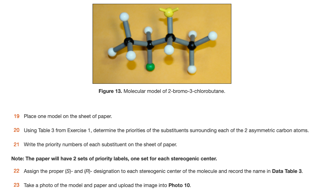 Solved Figure 13. Molecular model of 2-bromo-3-chlorobutane. | Chegg.com