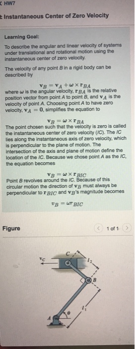 Solved t Instantaneous Center of Zero Velocity Learning | Chegg.com
