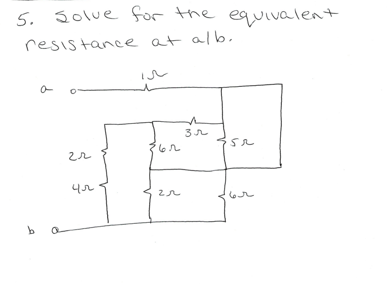 Solved Solve for the equivalent resistance at a/b | Chegg.com