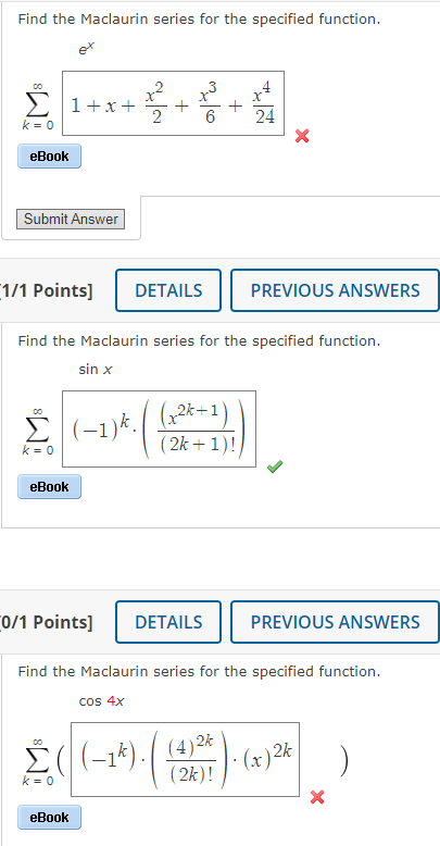 Solved Find the Maclaurin series for the specified function. | Chegg.com