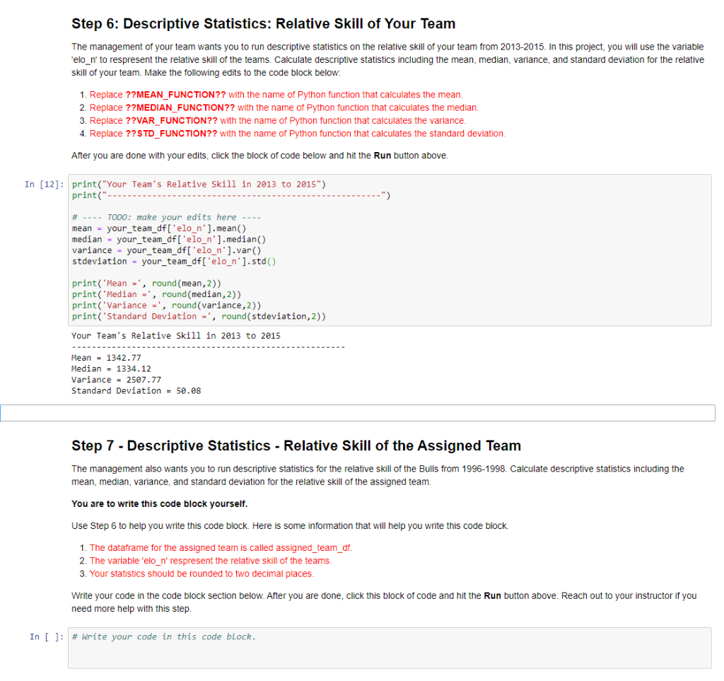 Solved I am looking for the code block in step 7, step 6 is | Chegg.com