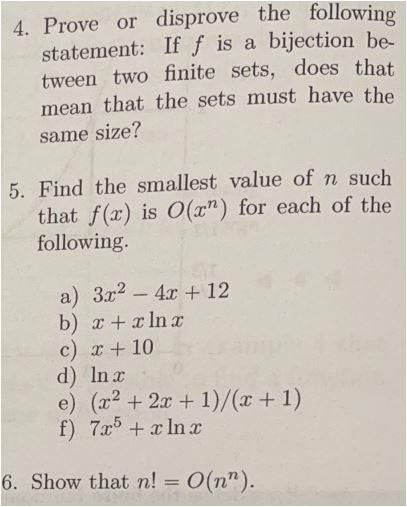 Solved 1. Define each of the following: a) A function that | Chegg.com
