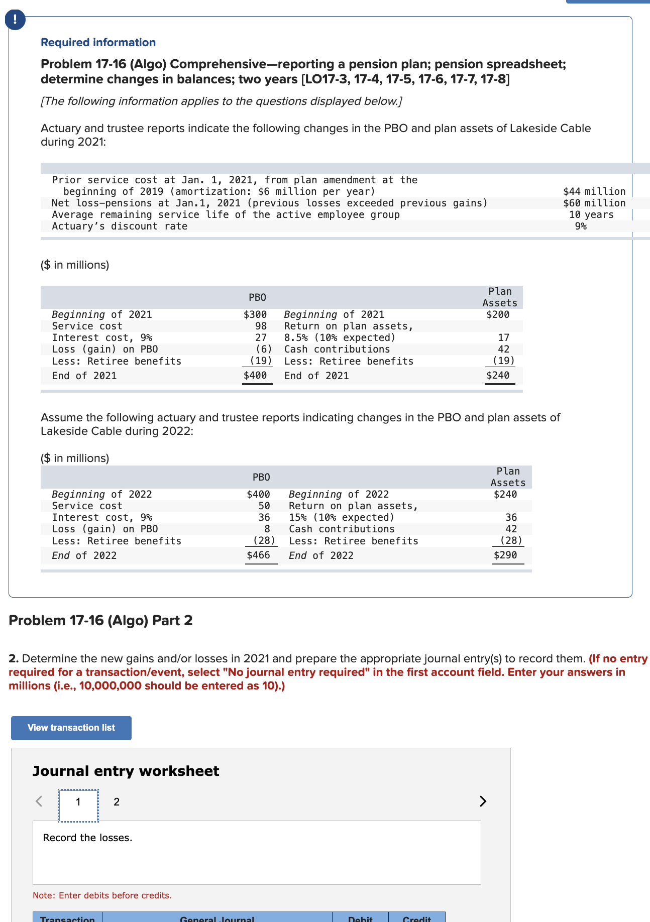 Solved Required informationProblem 17-16 (Algo) | Chegg.com