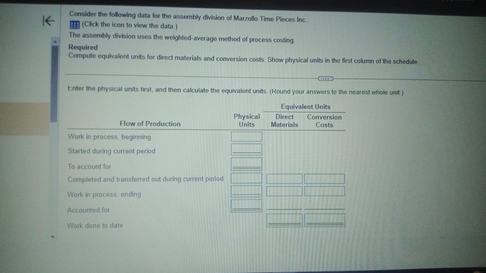 Solved Consider the following data for the assembly division | Chegg.com