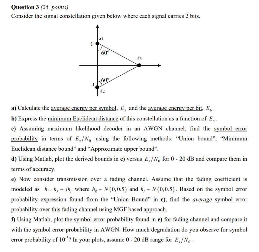 Question 3 (25 points) Consider the signal | Chegg.com