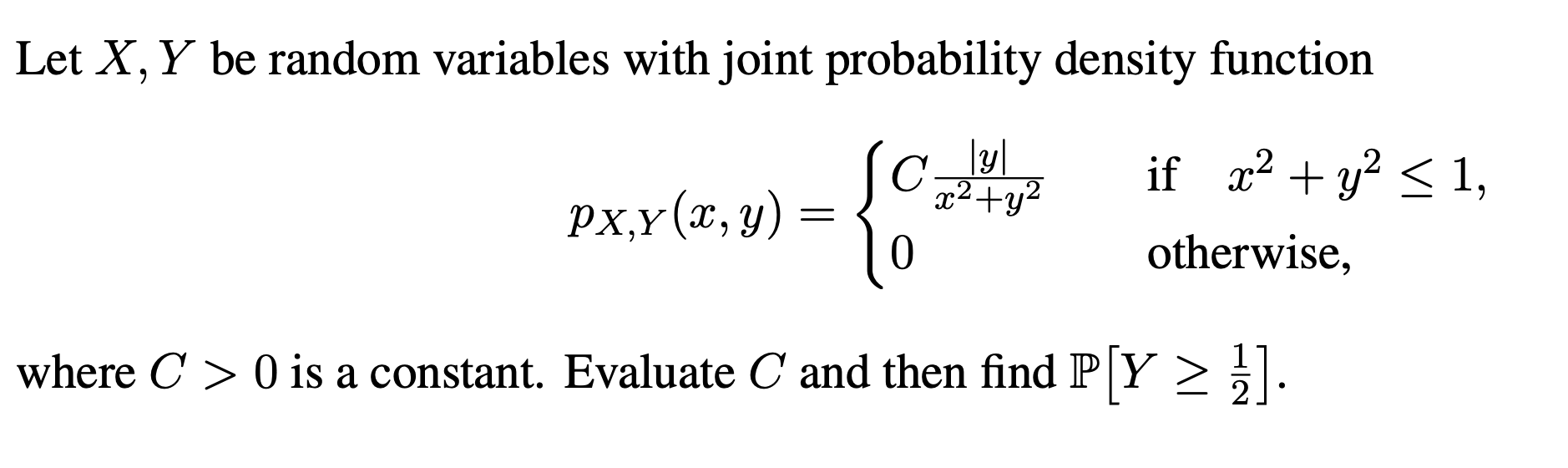 Solved Let X, Y be random variables with joint probability | Chegg.com