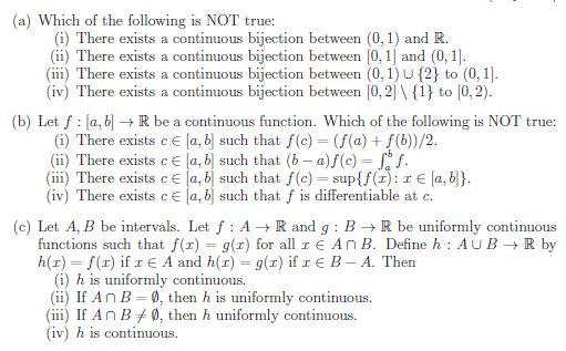 Solved (a) Which of the following is NOT true: (1) There | Chegg.com