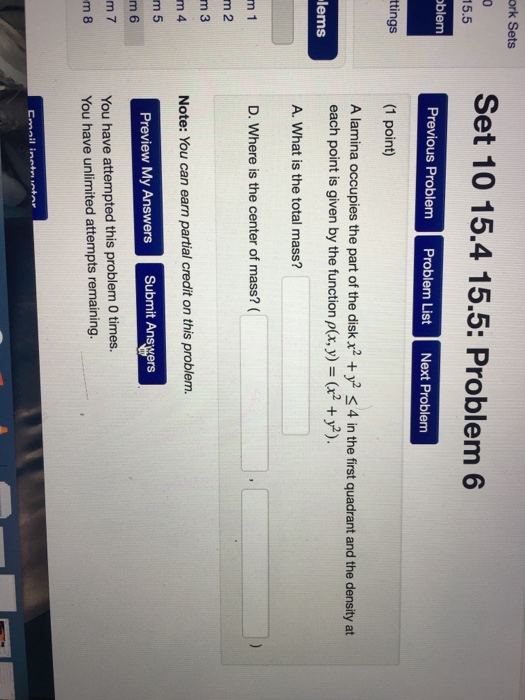 Solved webwork/ petroleuminst-math212/set 10 15.4 15.5/1 x, | Chegg.com