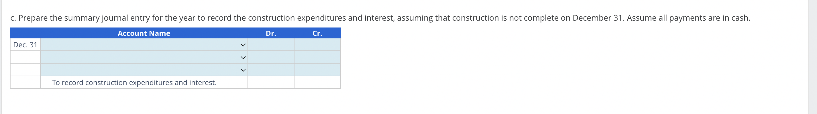 Solved Computing and Recording Interest Capitalization | Chegg.com