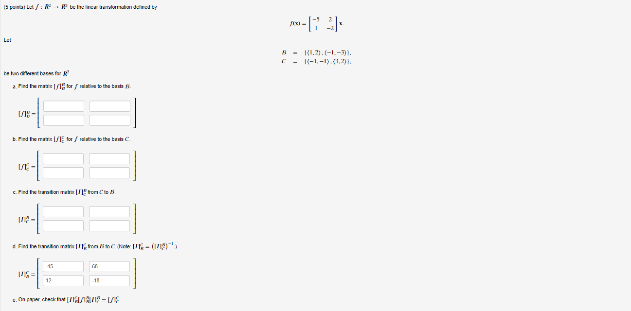 Solved (5 points) Let f: R2 + R be the linear transformation | Chegg.com Solved (5 points) Let f: R2 + R be the linear transformation | Chegg.com