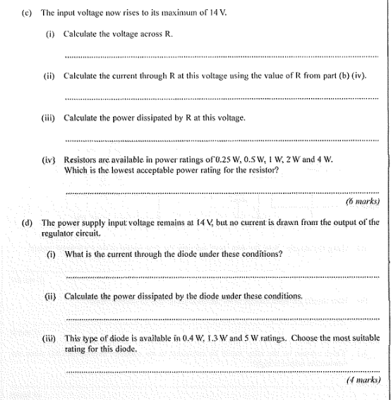 [Solved]: 6 A regulated voltage supply circuit is shown